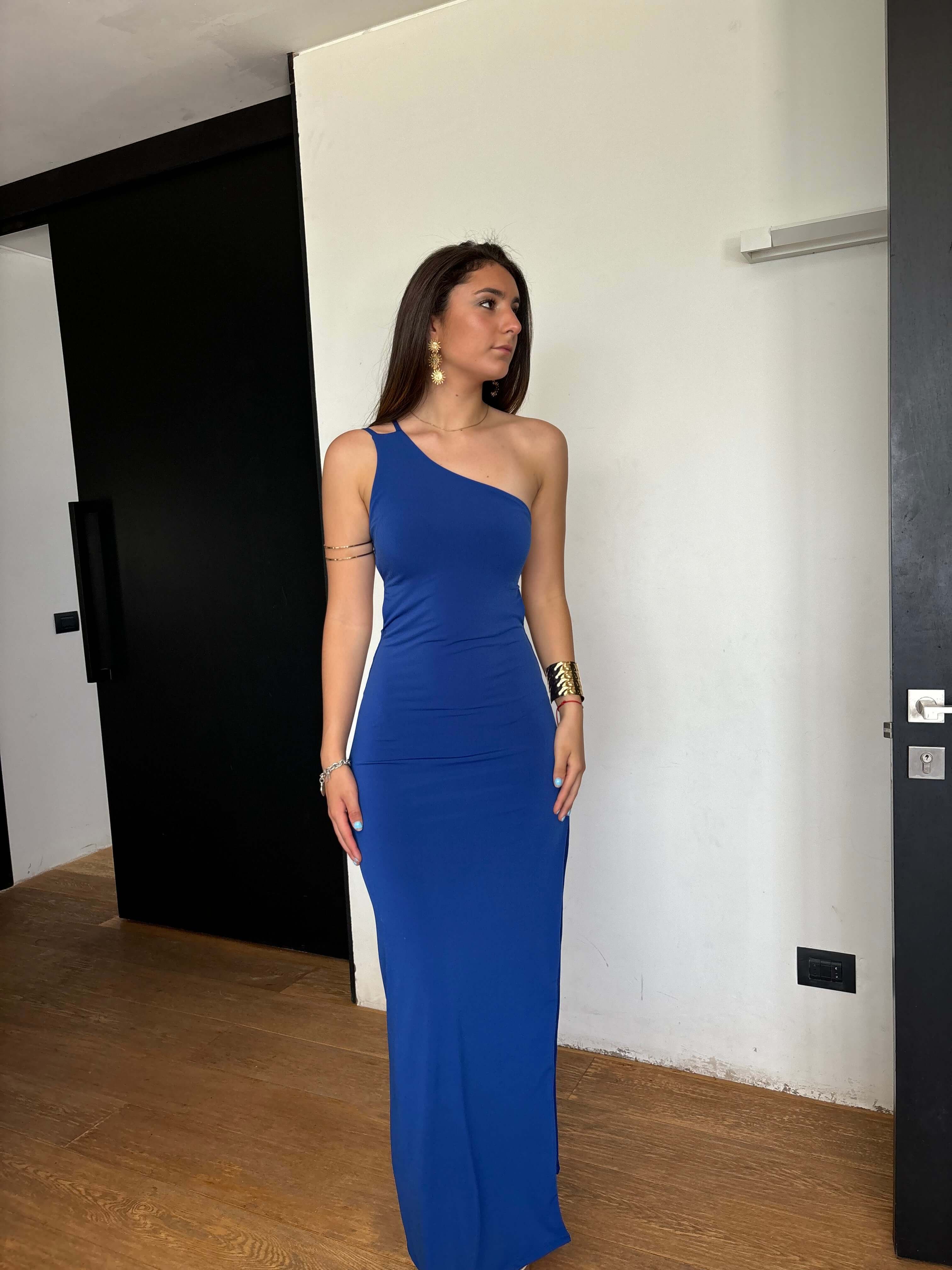 Vestido Gianna Azul - Elegancia y comodidad – Carla Victoria